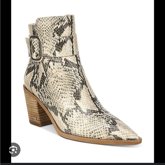 Sam Edelman | Shoes | Sam Edelman Leonia Snake Skin And Block Heel ...